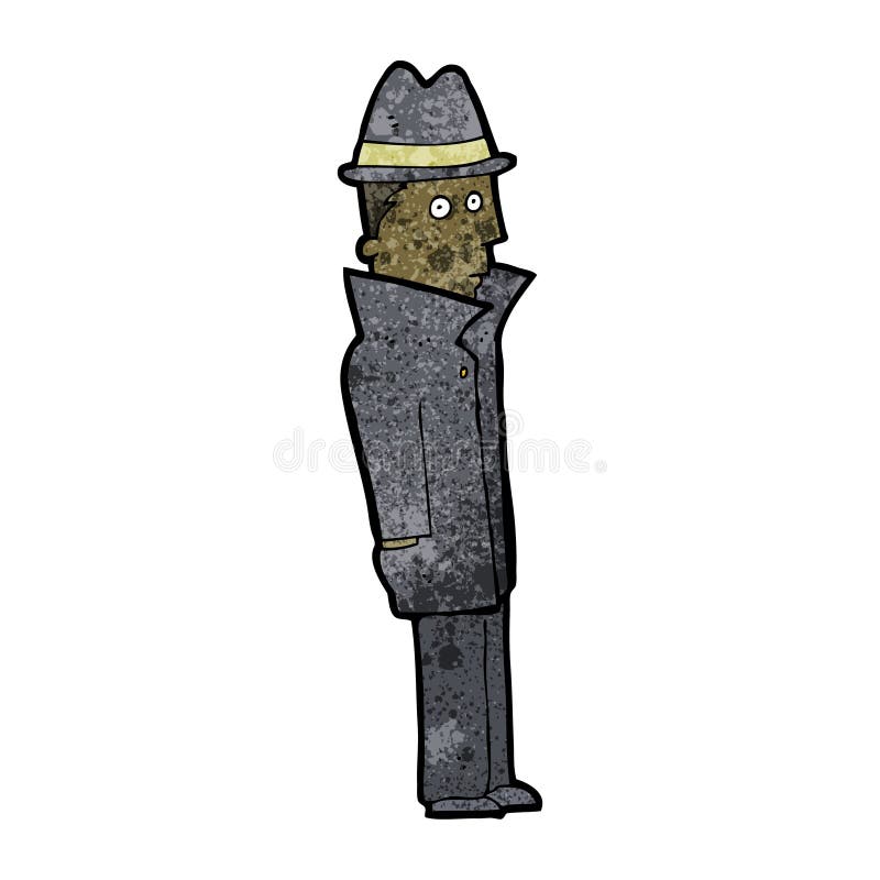 Cartoon spy stock vector. Illustration of grunge, crazy - 38085138