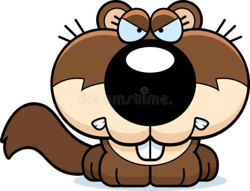 Cartoon Squirrel Angry stock vector. Illustration of angry - 47477287