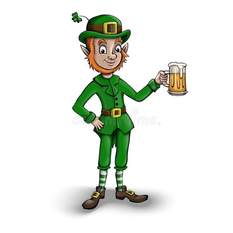 Tecken St Patrick Troll Vektor Stock Illustrationer - Illustration av ...