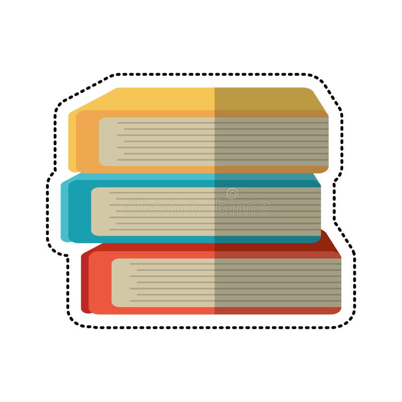 Cartoon Stack Book School Image Stock Illustration - Illustration of ...