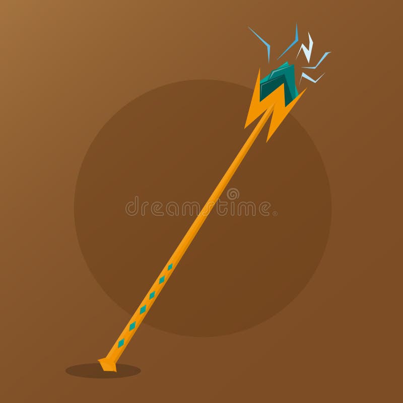 Cartoon Staff Weapon stock illustration. Illustration of design - 56505873