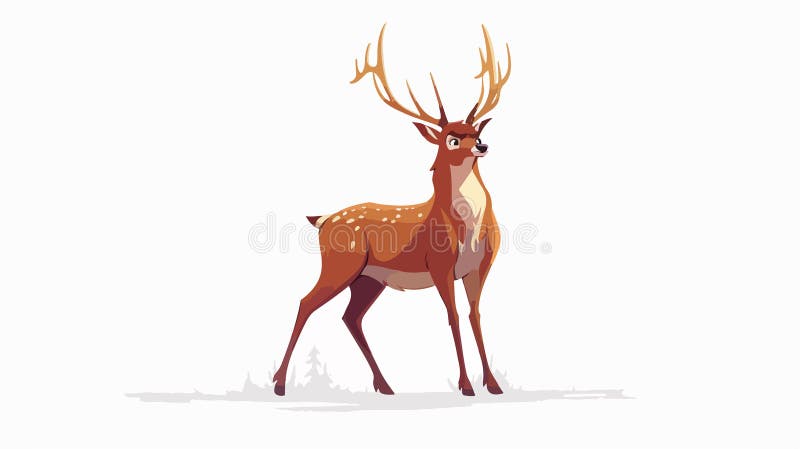 Cartoon Stag Animation Vector Illustration for Creative Projects and ...