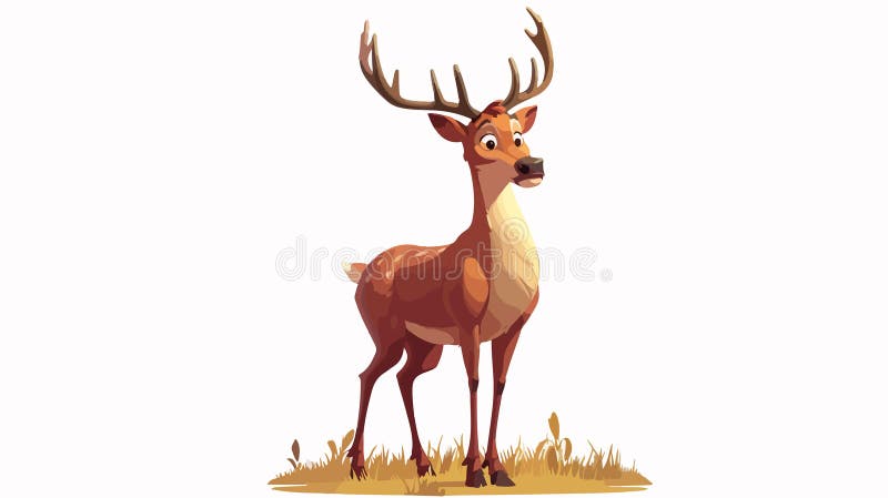 Cartoon Stag Animation Vector Illustration for Creative Projects and ...
