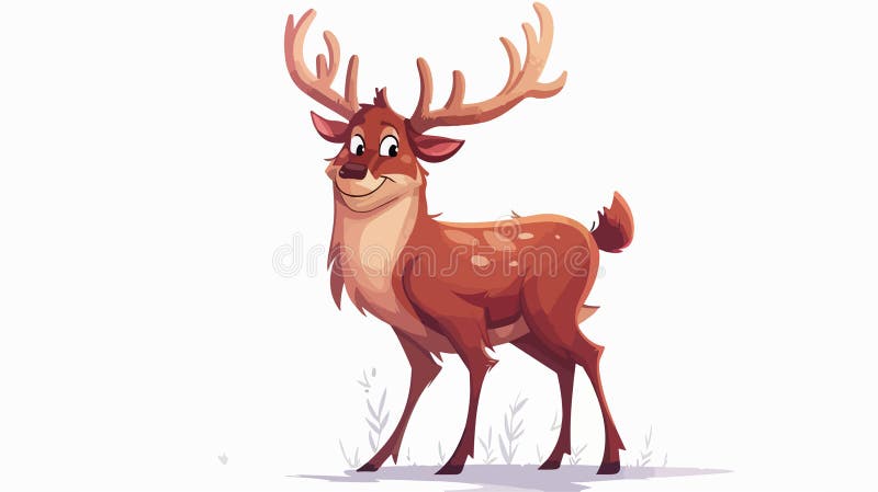 Cartoon Stag Animation Vector Illustration for Creative Projects and ...