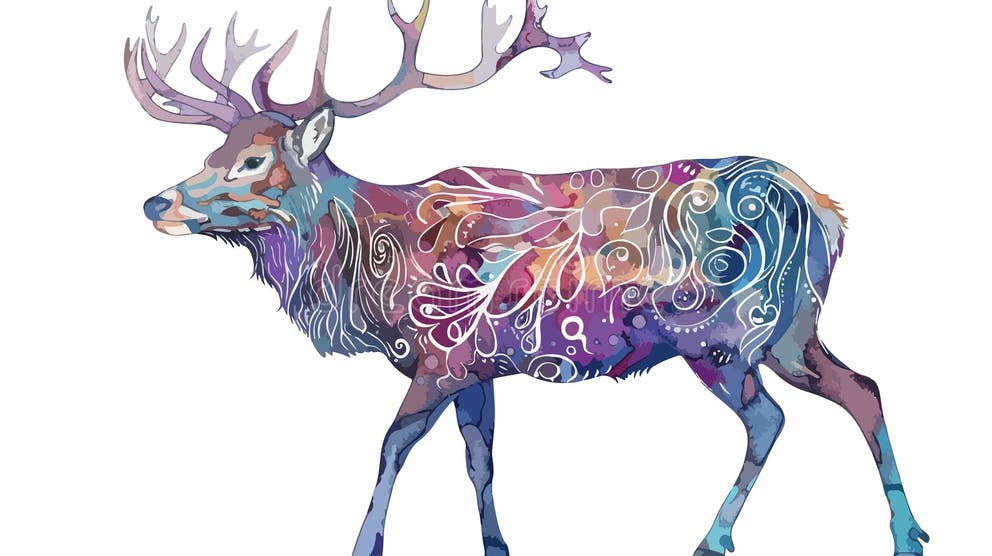 Cartoon Stag Animation Vector Illustration for Creative Projects Stock ...