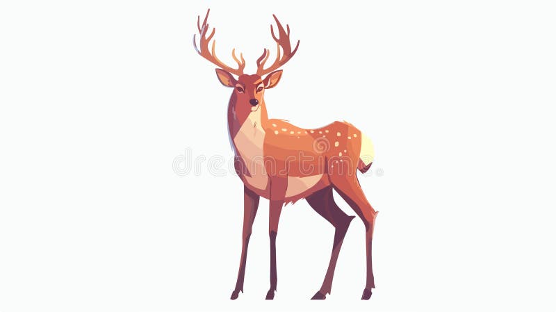 Cartoon Stag Animation Vector Illustration for Creative Projects Stock ...