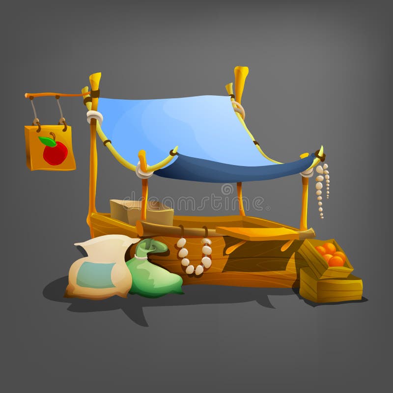 Cartoon Stall. Vector Illustration. Stock Vector - Illustration of ...