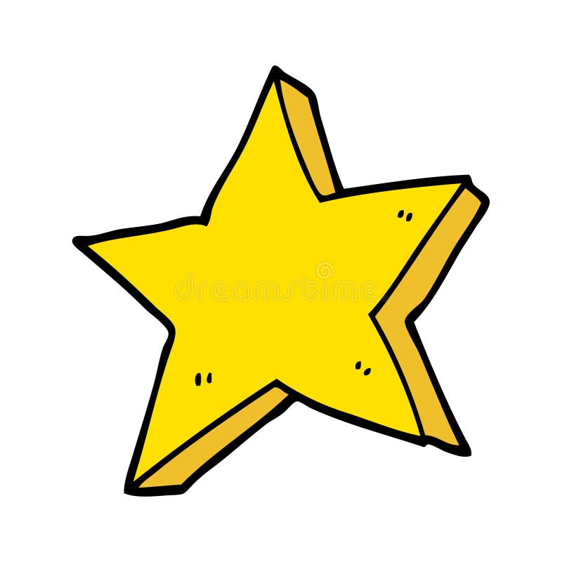 Cartoon star stock photo. Image of doodle, quirky, drawing - 257445556