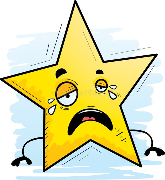 Cartoon Star Crying stock vector. Illustration of frown - 115743915