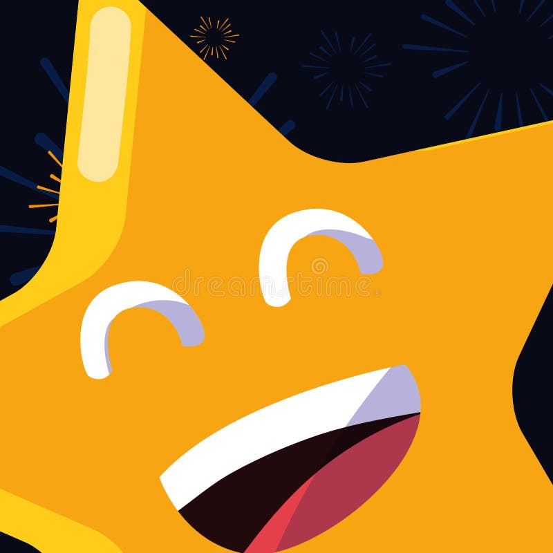 Cartoon Star Ornament Birthday Shadow Stock Illustration - Illustration ...