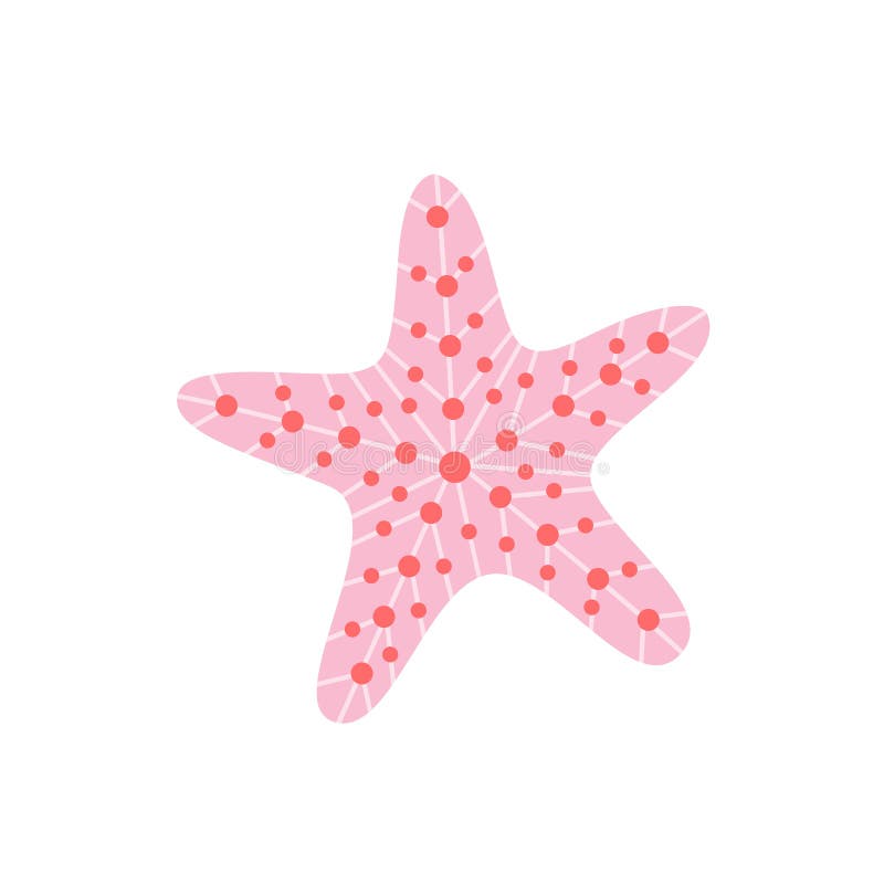 Cartoon Starfish Vector Illustration Cute Ocean Element Stock Vector ...