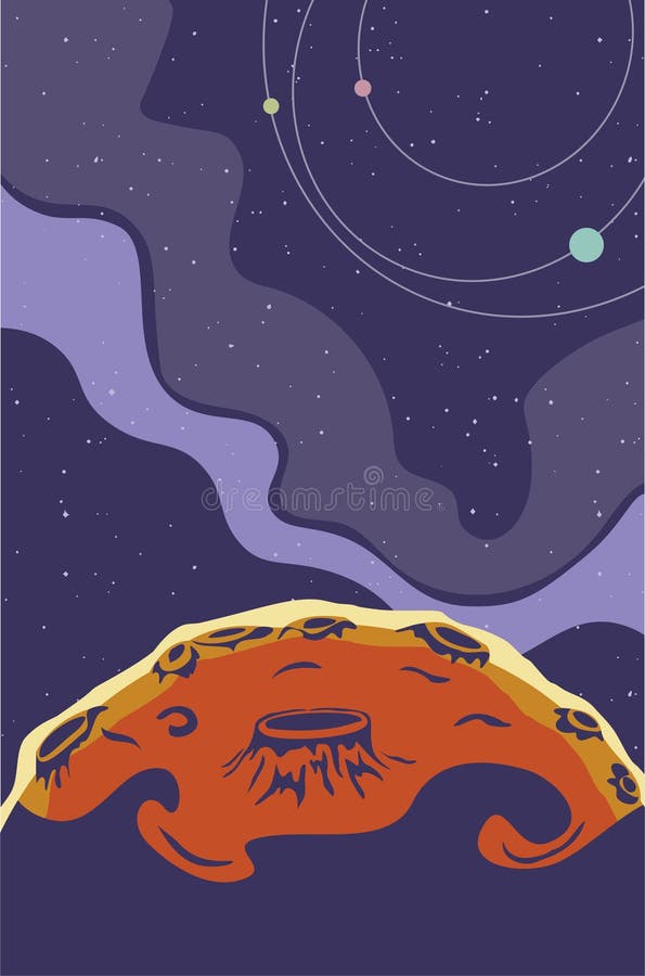 Cartoon starry space stock illustration. Illustration of decorative ...