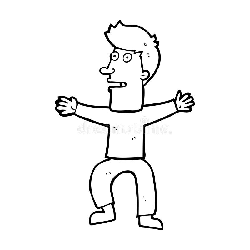 Cartoon startled man stock illustration. Illustration of shocked - 37031132