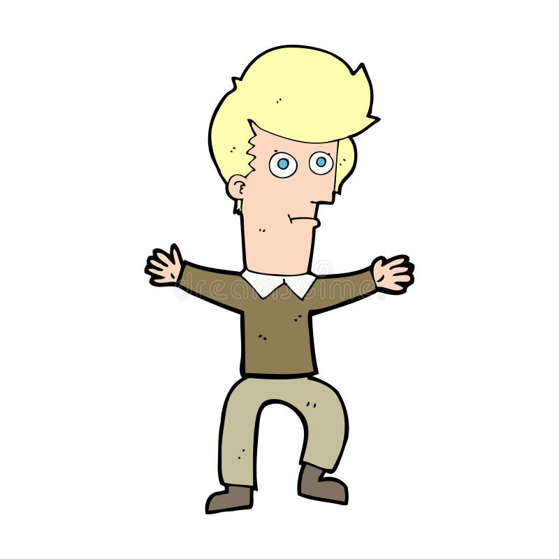 Cartoon startled man stock vector. Illustration of simple - 37036231