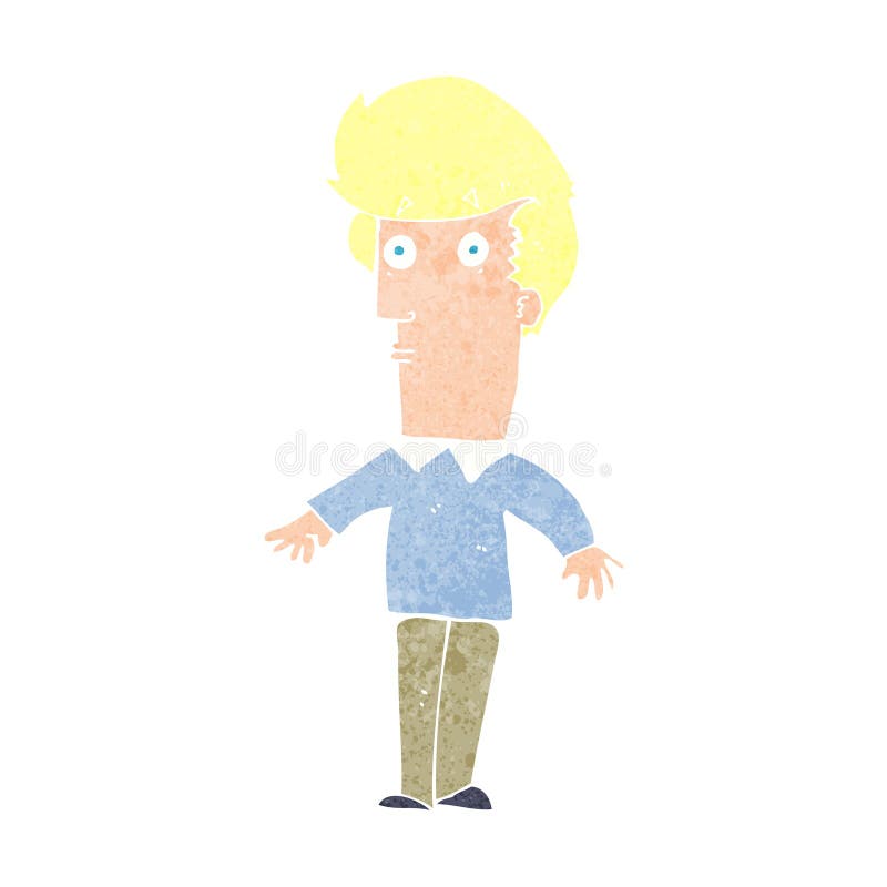 Cartoon startled man stock illustration. Illustration of character ...