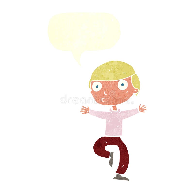 Cartoon Startled Man with Speech Bubble Stock Illustration ...