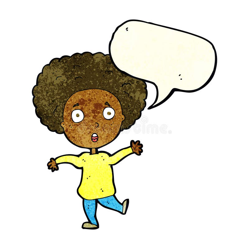 Cartoon Startled Person with Speech Bubble Stock Illustration ...