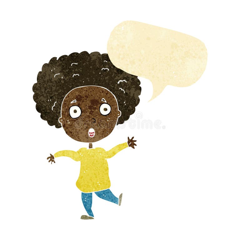 Cartoon Startled Person with Speech Bubble Stock Illustration ...