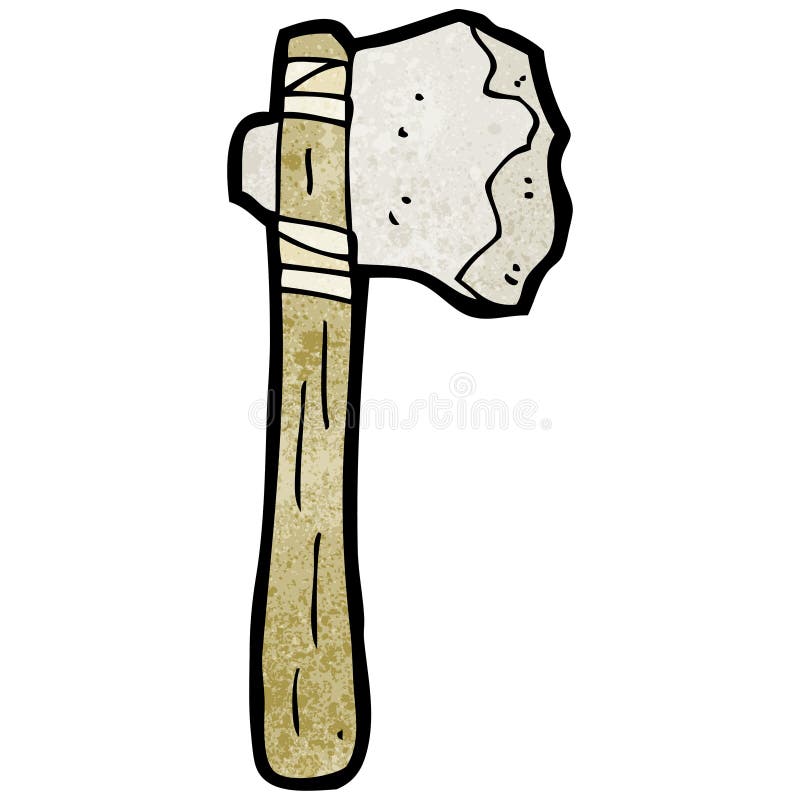 Cartoon stone axe stock illustration. Illustration of cute - 38071542