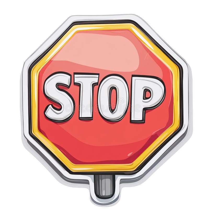 Funny Stop Sign Cartoon