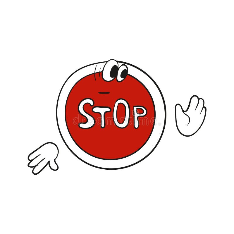 Cartoon stop sign stock vector. Illustration of doodle - 63883921 Cartoon stop sign stock vector. Illustration of doodle - 63883921