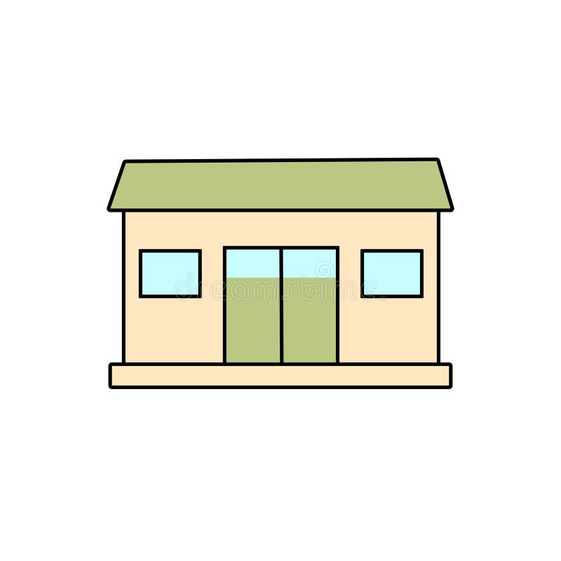 Cartoon Store Icon Design Vector, Flat Shop Building Illustration Stock ...