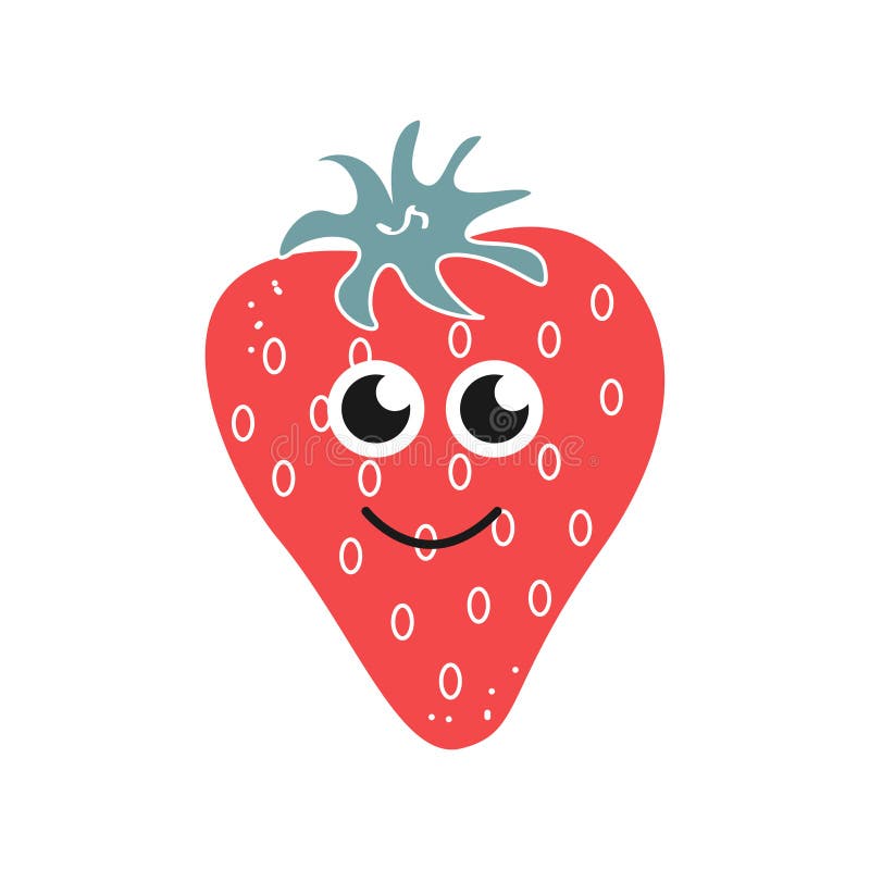 Strawberry smile stock illustration. Illustration of cute - 108385019