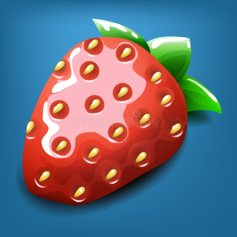 Cartoon Strawberry. Vector Illustration. Stock Vector - Illustration of ...