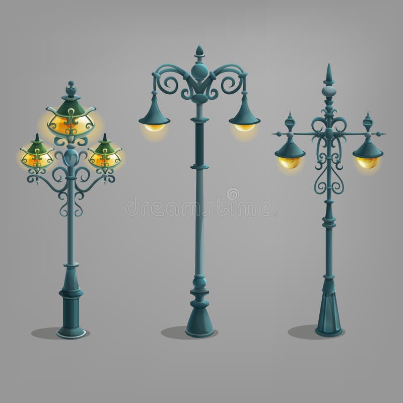 Street light stock vector. Illustration of doodle, lamp - 30563165