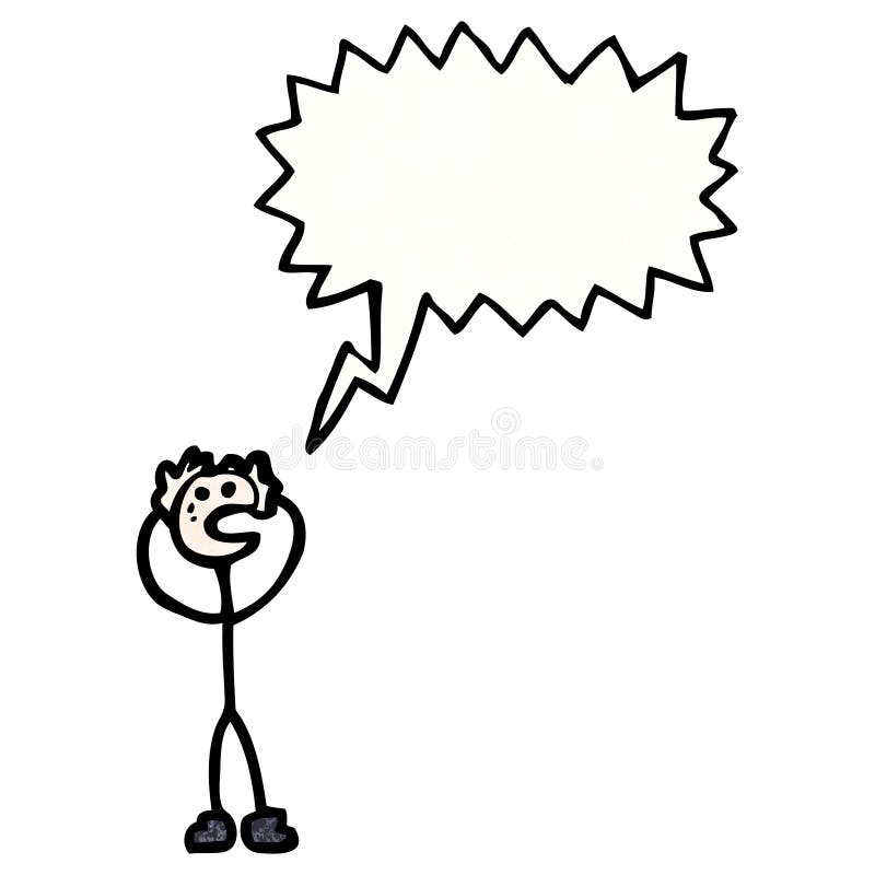 Cartoon stressed stick man stock vector. Illustration of texture - 38040543