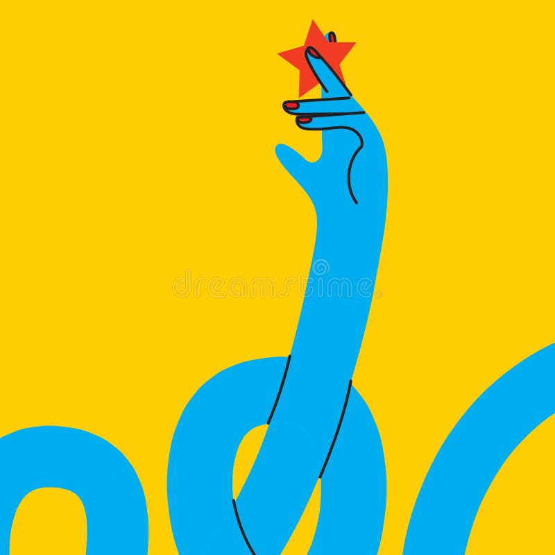 Cartoon Stretched, Flexible Long Hands Abstract Drawn Comic Vector ...