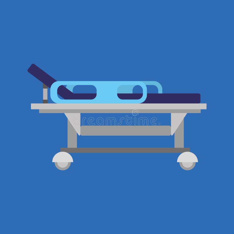 Cartoon man on stretcher stock illustration. Illustration of male ...