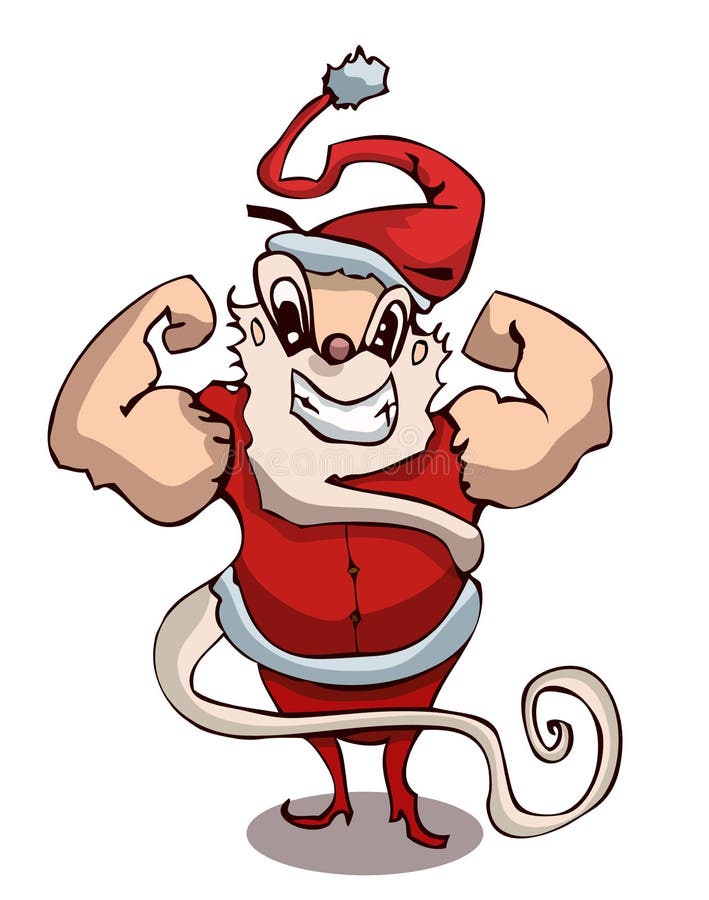 Santa Muscle Cartoon Stock Illustrations – 617 Santa Muscle Cartoon ...