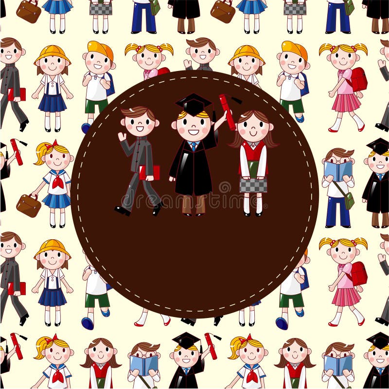 Cartoon student card stock vector. Illustration of invitation - 22017855