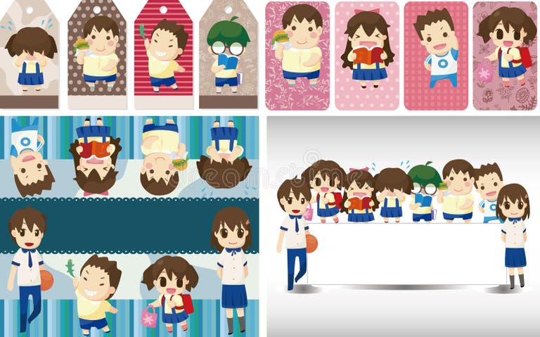 Cartoon student card stock vector. Illustration of invitation - 22017855