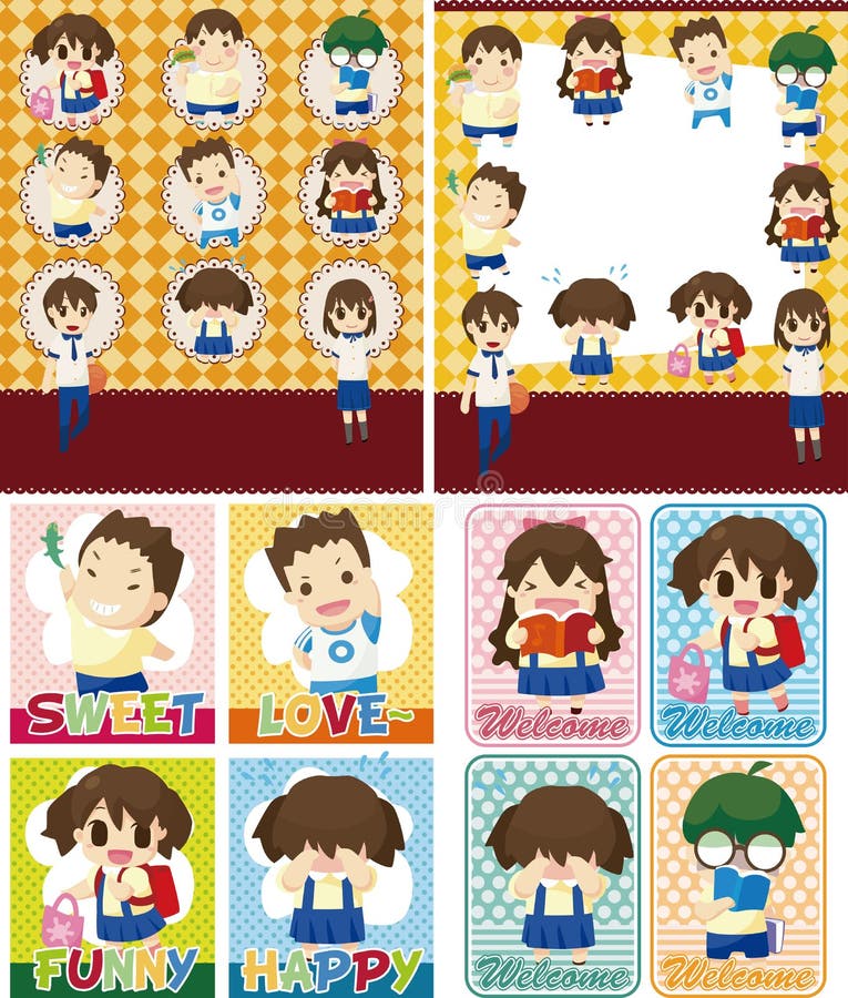 Cartoon student card stock vector. Illustration of masters - 22017872