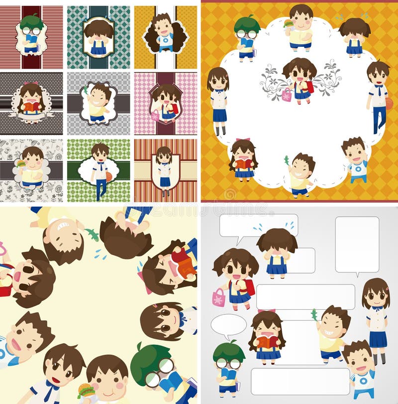 Cartoon student card stock vector. Illustration of happy - 22017893