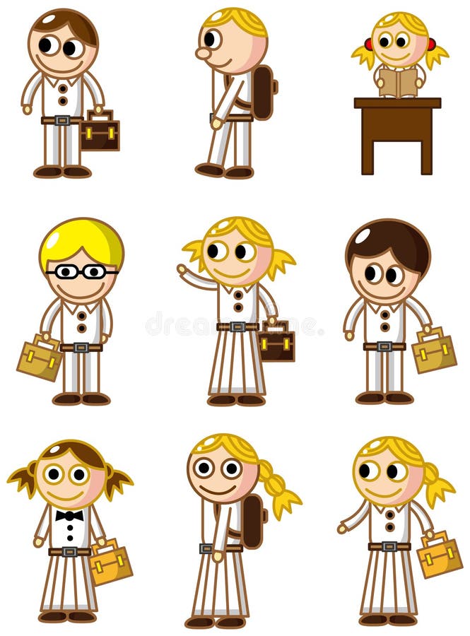Cartoon student icon stock vector. Illustration of draw - 18061404