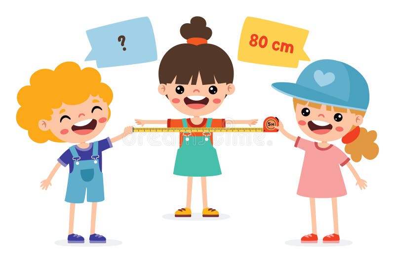 Cartoon Student Using Tape Measure Stock Illustration - Illustration of ...