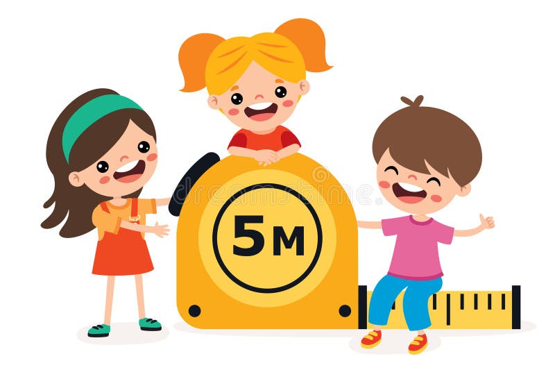 Cartoon Student Using Tape Measure Stock Illustration - Illustration of ...