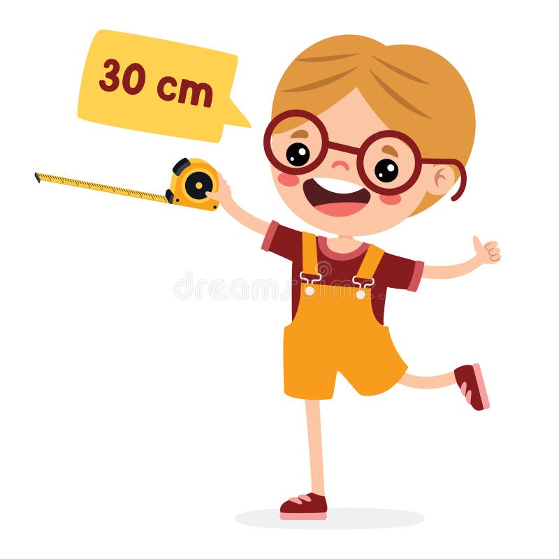 Cartoon Student Using Tape Measure Stock Illustration - Illustration of ...