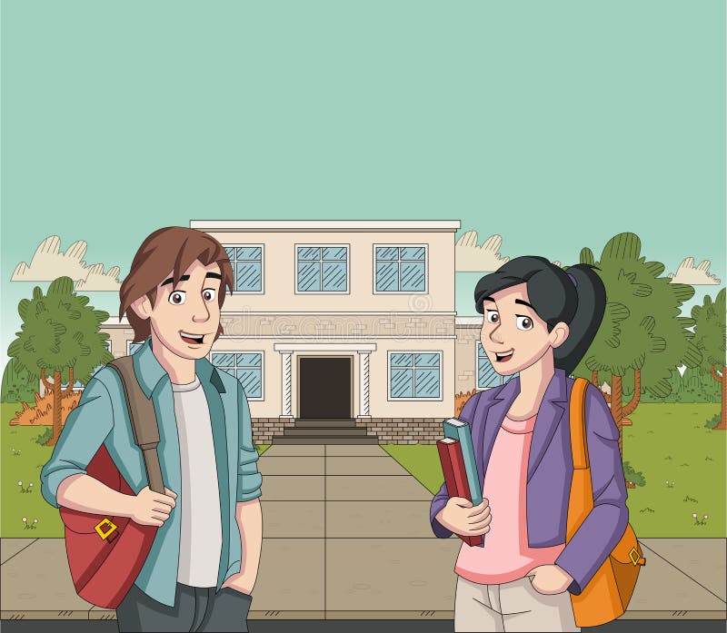 Cartoon Students stock vector. Illustration of open, girl - 30646831