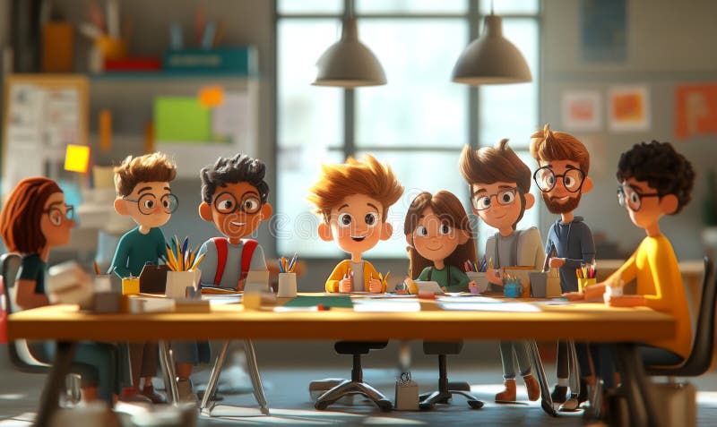 Students Working Together Project Stock Illustrations – 348 Students ...