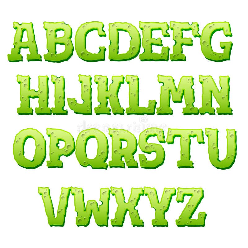 Cartoon Style Alphabet with Shadow Stock Vector - Illustration of drop ...