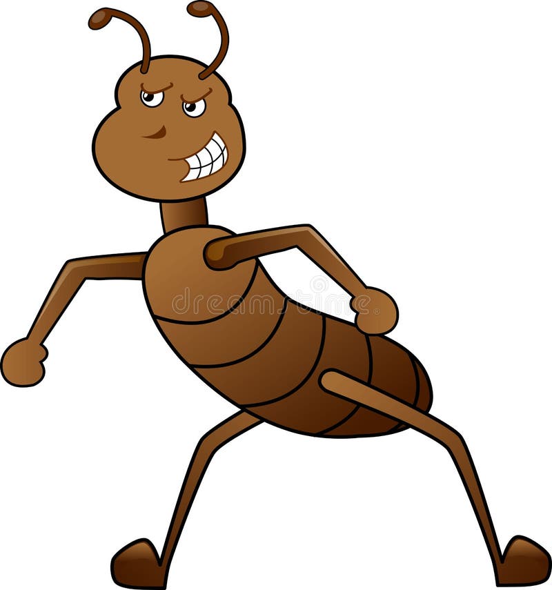 Cartoon style angry ant stock vector. Illustration of clip - 52252594