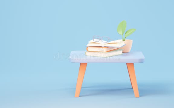 Cartoon Style Book, 3d Rendering Stock Illustration - Illustration of ...