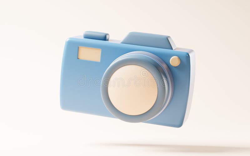 Cartoon Style Camera, 3d Rendering Stock Illustration - Illustration of ...