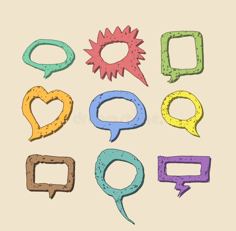 Cartoon speech bubbles stock vector. Illustration of collection - 113562143