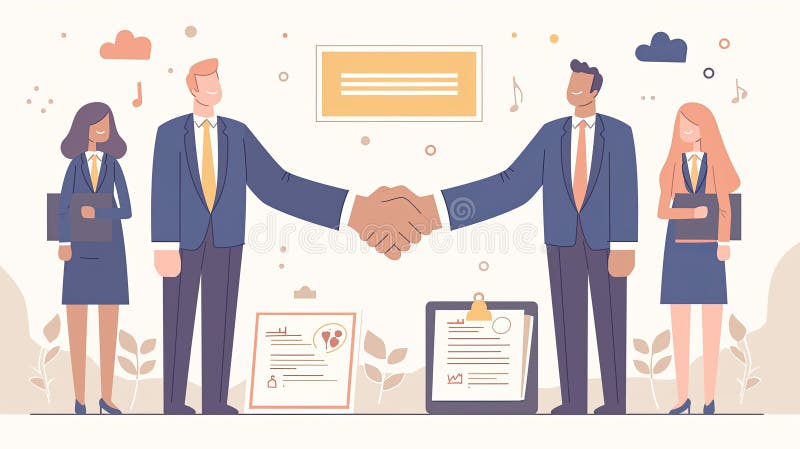 Business Team Shaking Hands after Successful Collaborative Agreement ...