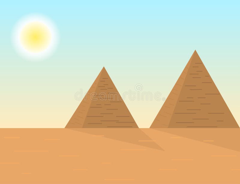 Cartoon Nature Landscape Pyramids Egypt Stock Illustrations – 487 ...